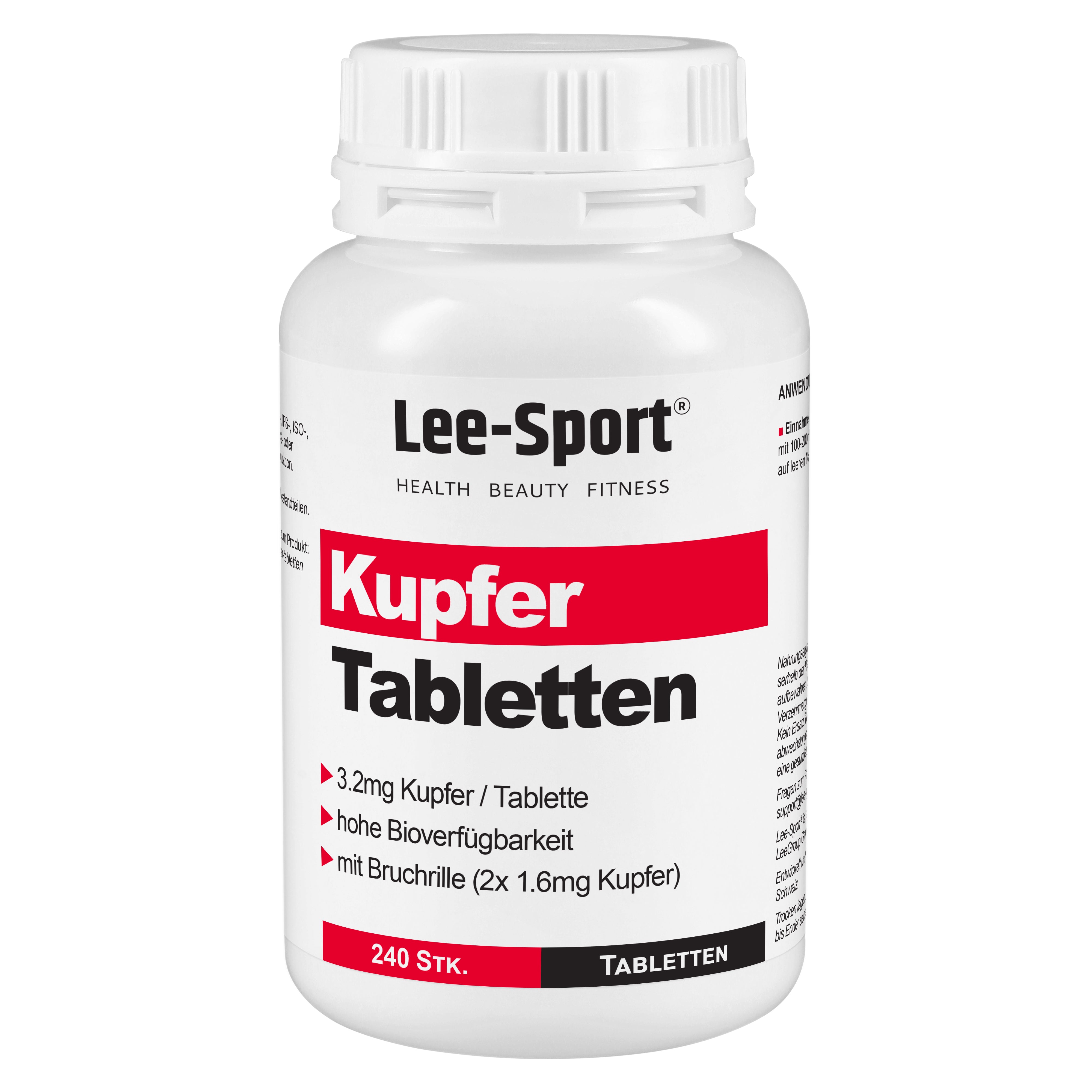 Kupfer Tabletten günstig kaufen | Lee-Sport®